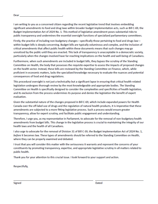 Remove Division 31 from Bill C-69 - NHPPA.org