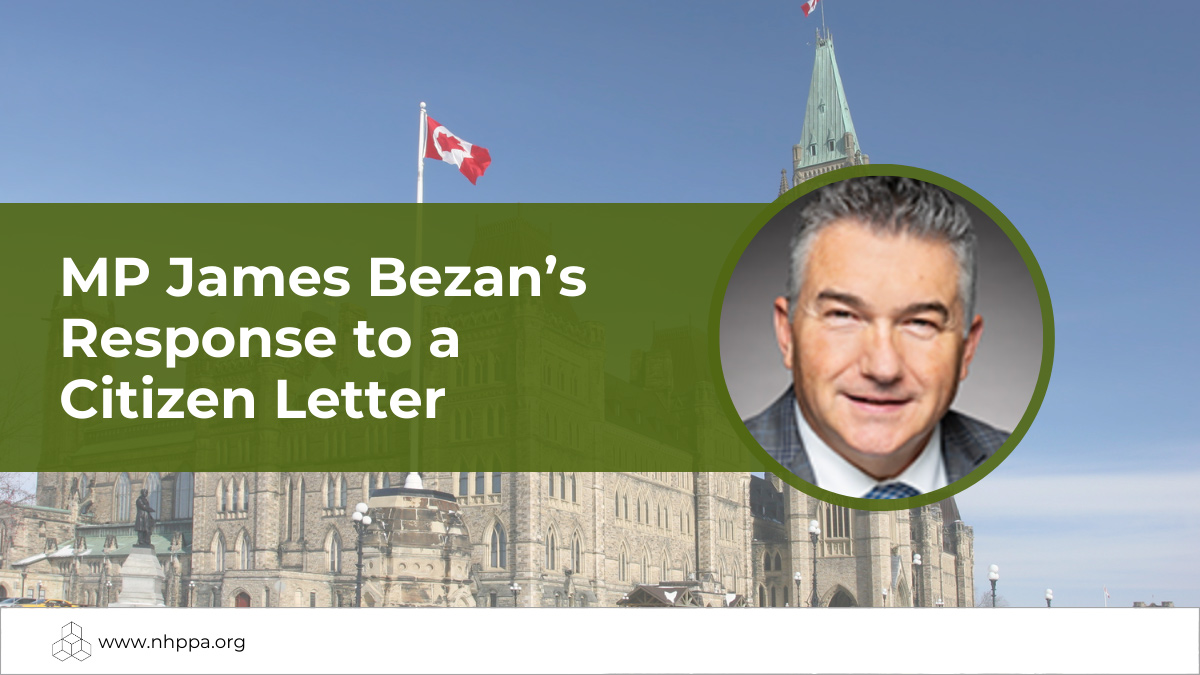 MP James Bezan's Response To A Constituent's Letter