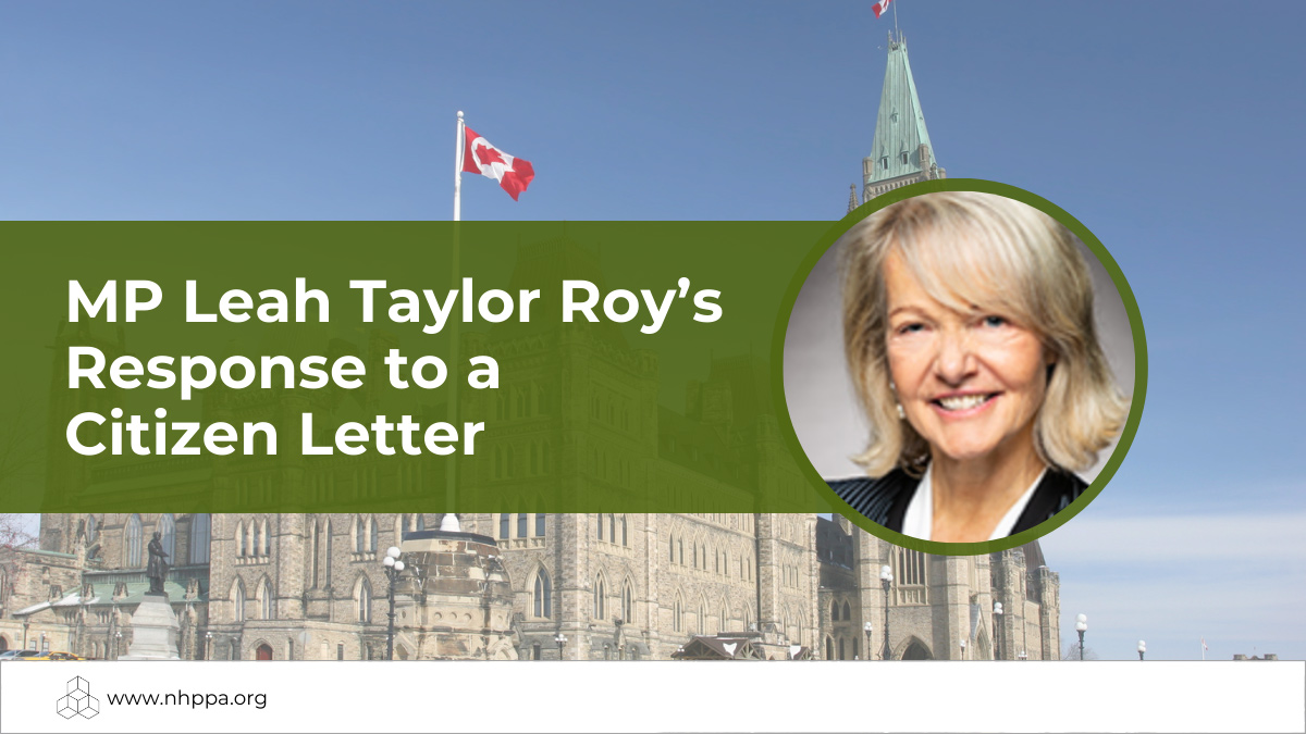 MP Leah Taylor Roy's Response To A Constituent's Letter