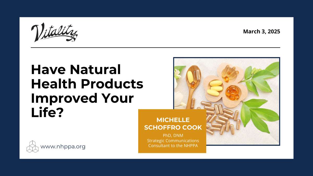 Vitality Magazine Features NHPPA’s My Health Campaign!